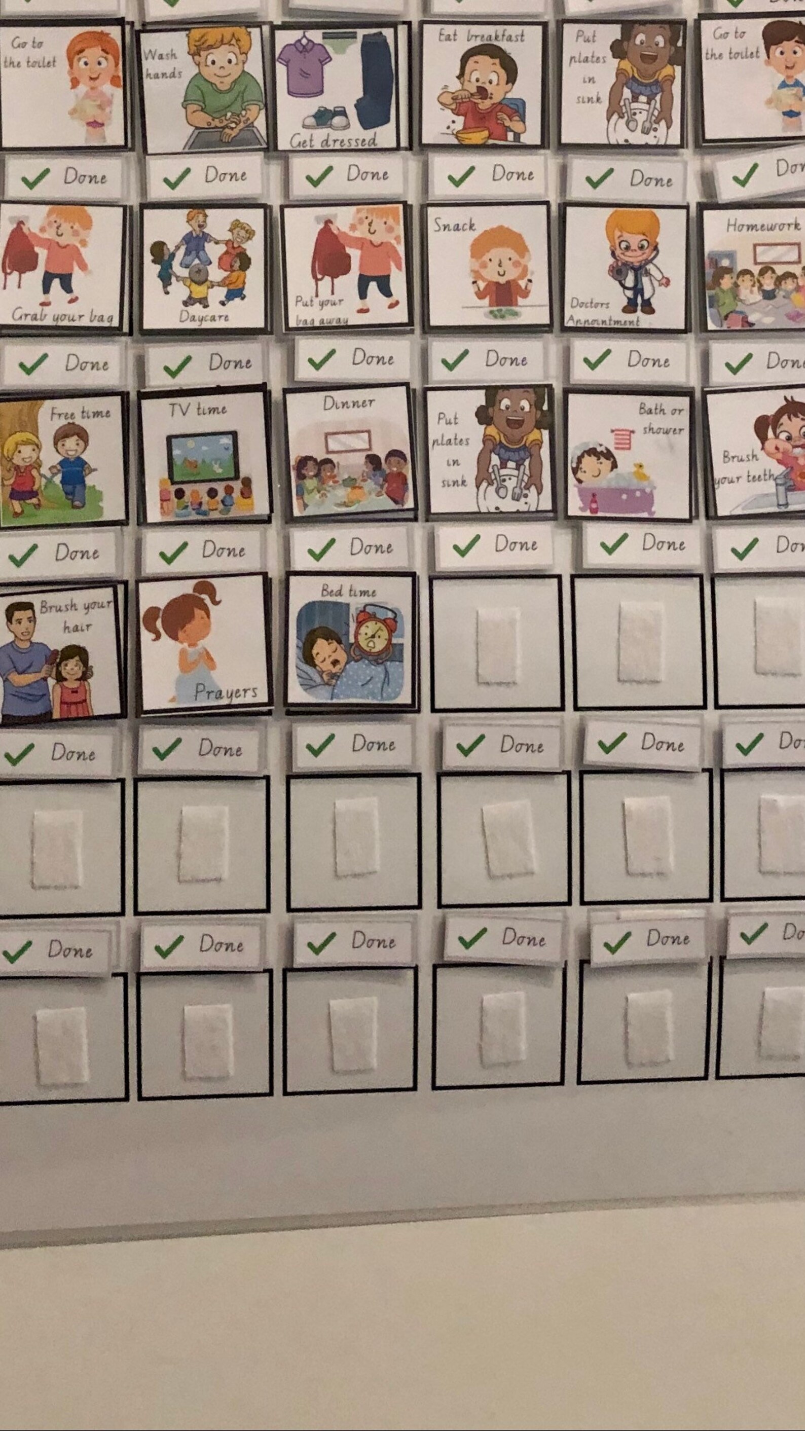 Visual Schedule Kids Chore Chart With Pictures Morning - Etsy