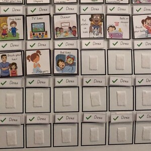 Visual Schedule, Kids Chore Chart With Pictures, Morning Routine ...