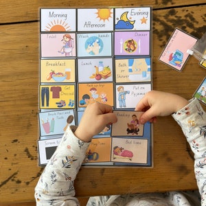Kids Visual Daily Routine Chart: Toddler Chore Planner - Etsy