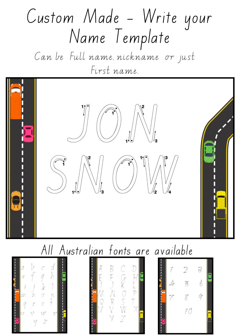 Name Tracing Printable | Personalised Writing Practice PDF | Alphabet ...