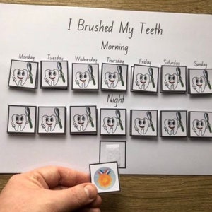 Toothbrushing Reward Chart, Reward Chart for Kids, Educational Poster ...