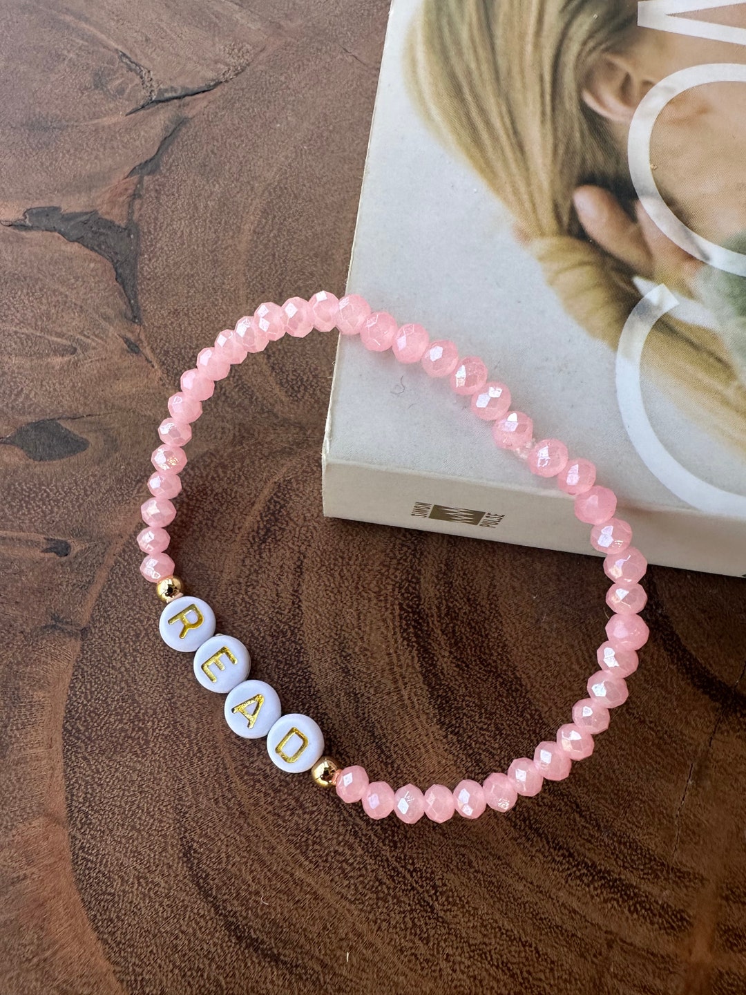 Pink Read Bracelet - Etsy