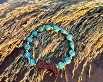 Handmade Western Cowboy Boot Blessed 3 Piece Beaded Bracelet Set With ...