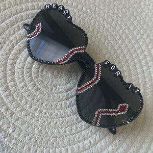 Rhinestone Red Snake Glasses - Etsy