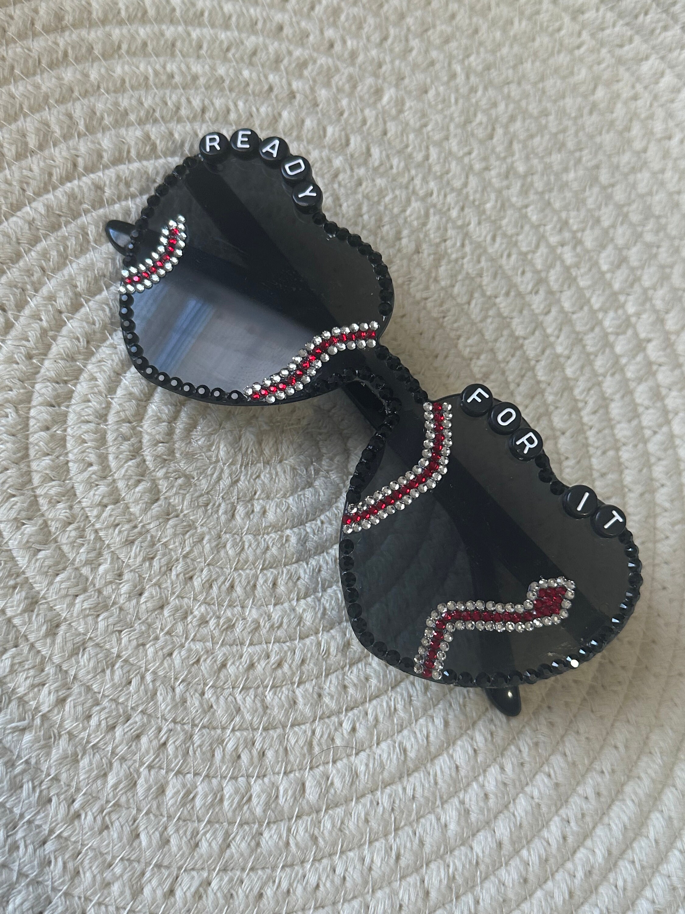 Rhinestone Red Snake Glasses - Etsy