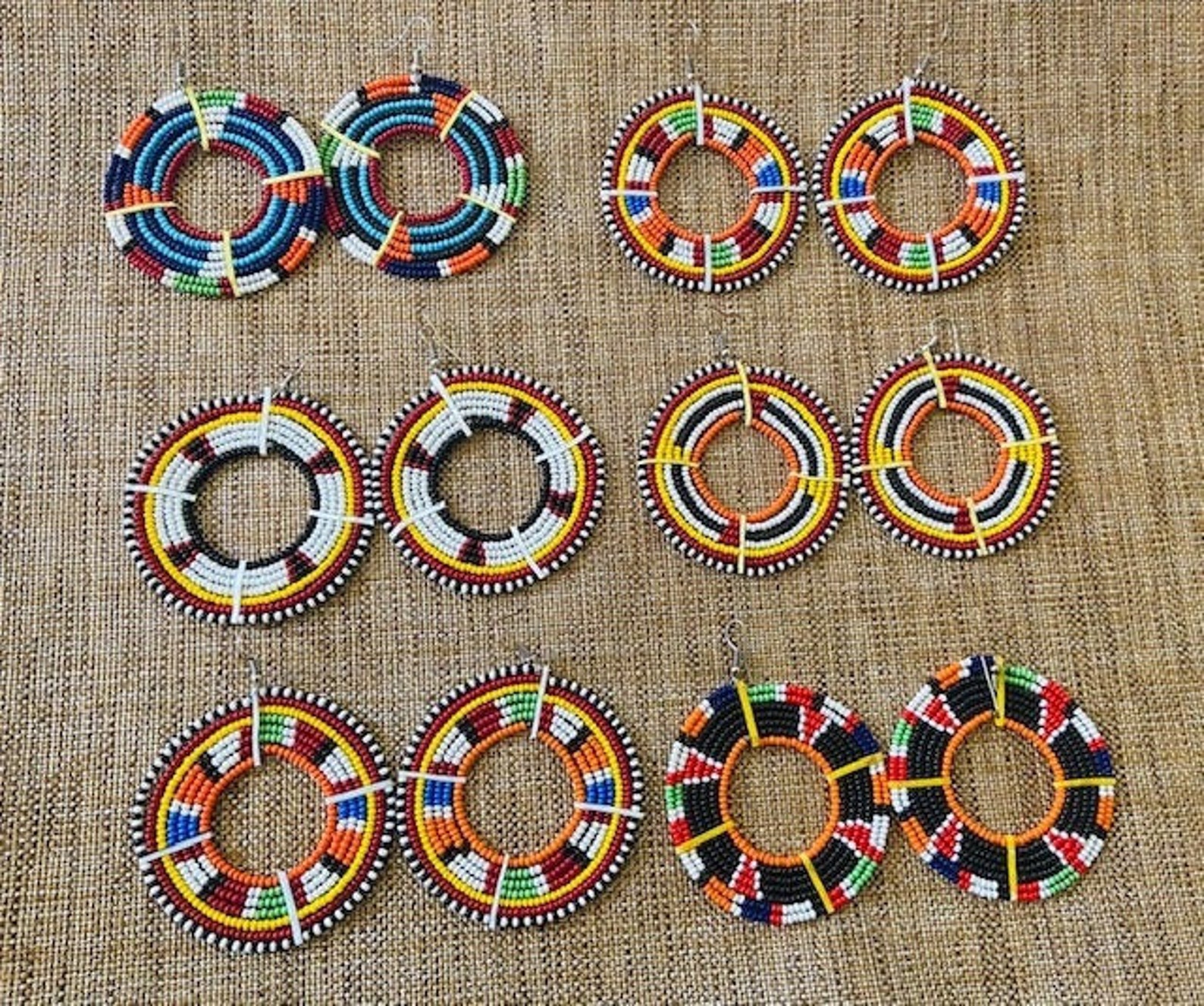 Hand Made Beaded Kenyan Earrings - Etsy