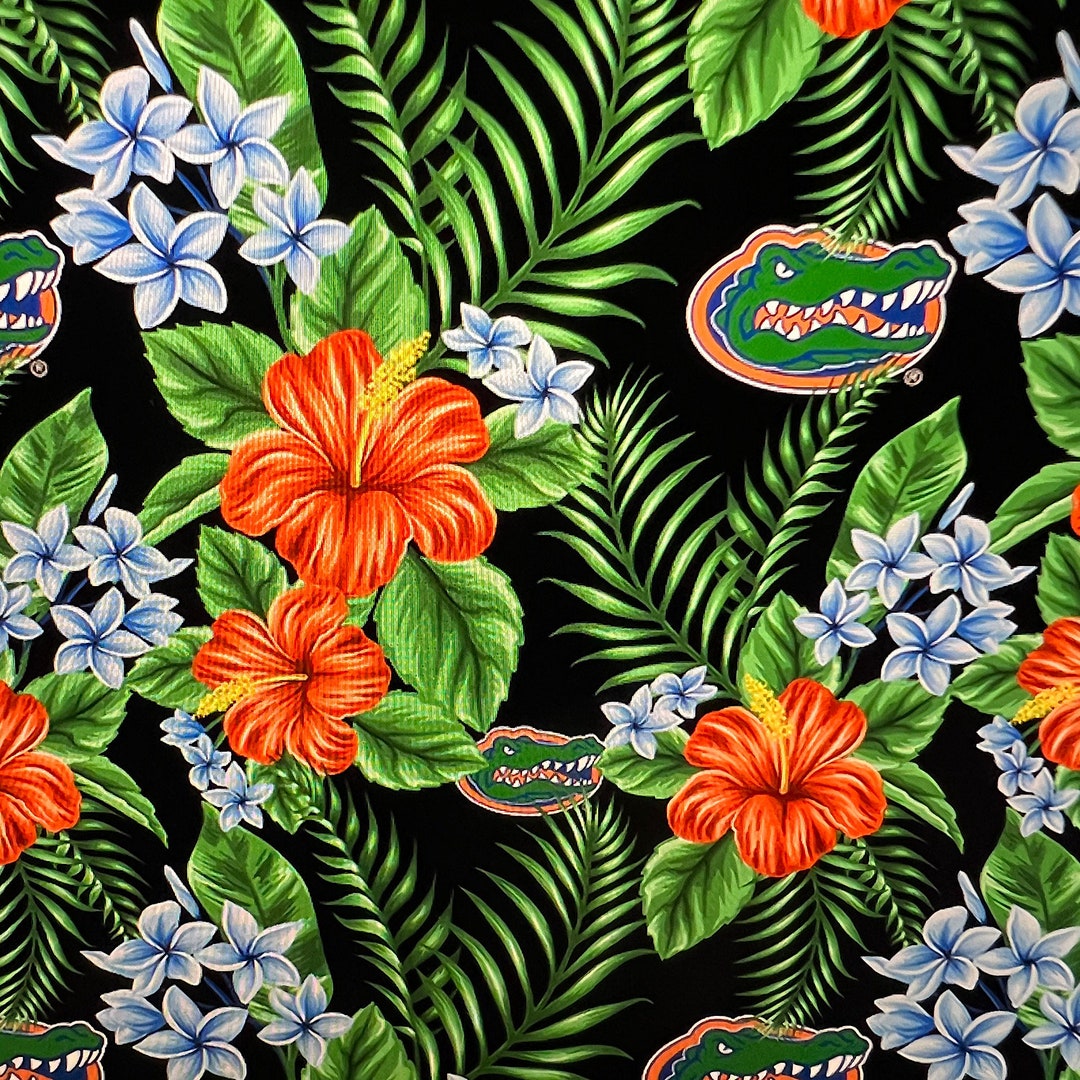 Florida Gators 100% Cotton Fabric - Tropical - Etsy