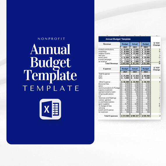 Nonprofit Annual Budget Template Annual Budget Template - Etsy