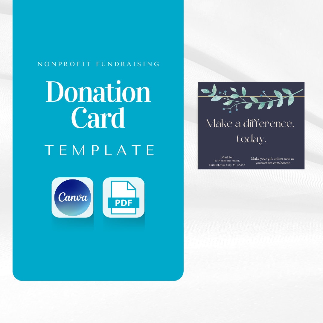 Donation Response Card | Three Styles | Editable and Customizable in ...