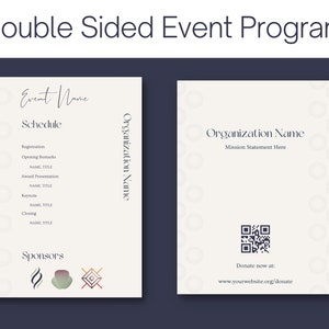 Event Invitation and Program Template | Nonprofit Fundraising Event - Etsy