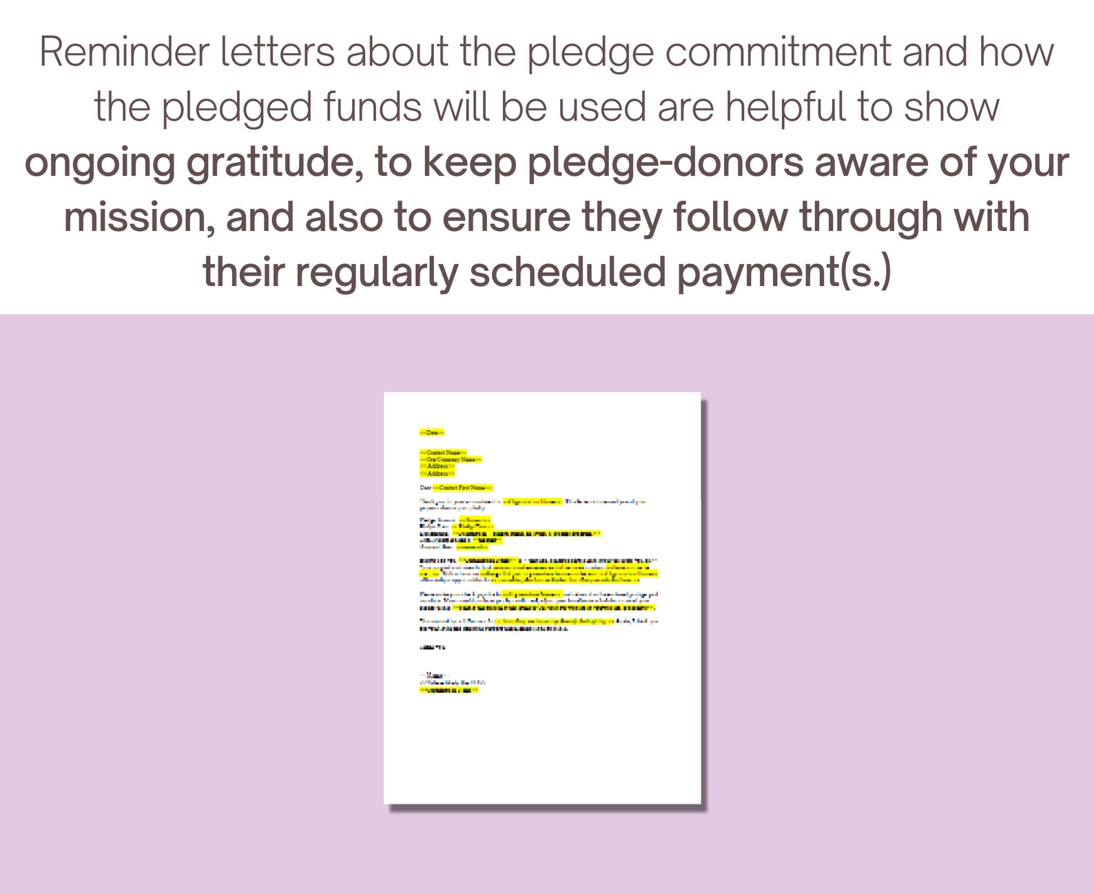 Donation Pledge Reminder | Nonprofit Fundraising | Donation Commitment ...