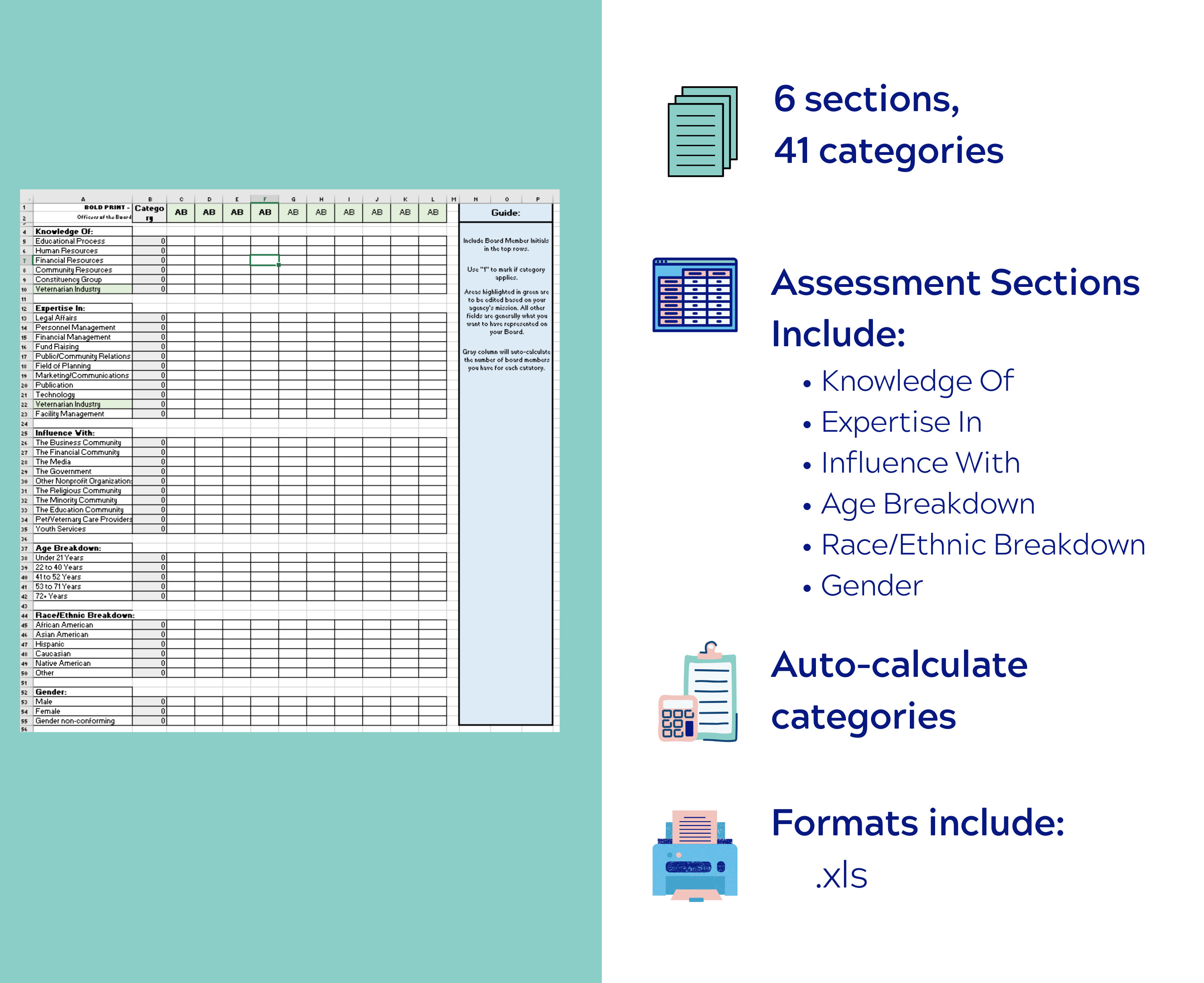 Nonprofit Board of Directors Demographic, Skills, and Network Matrix ...