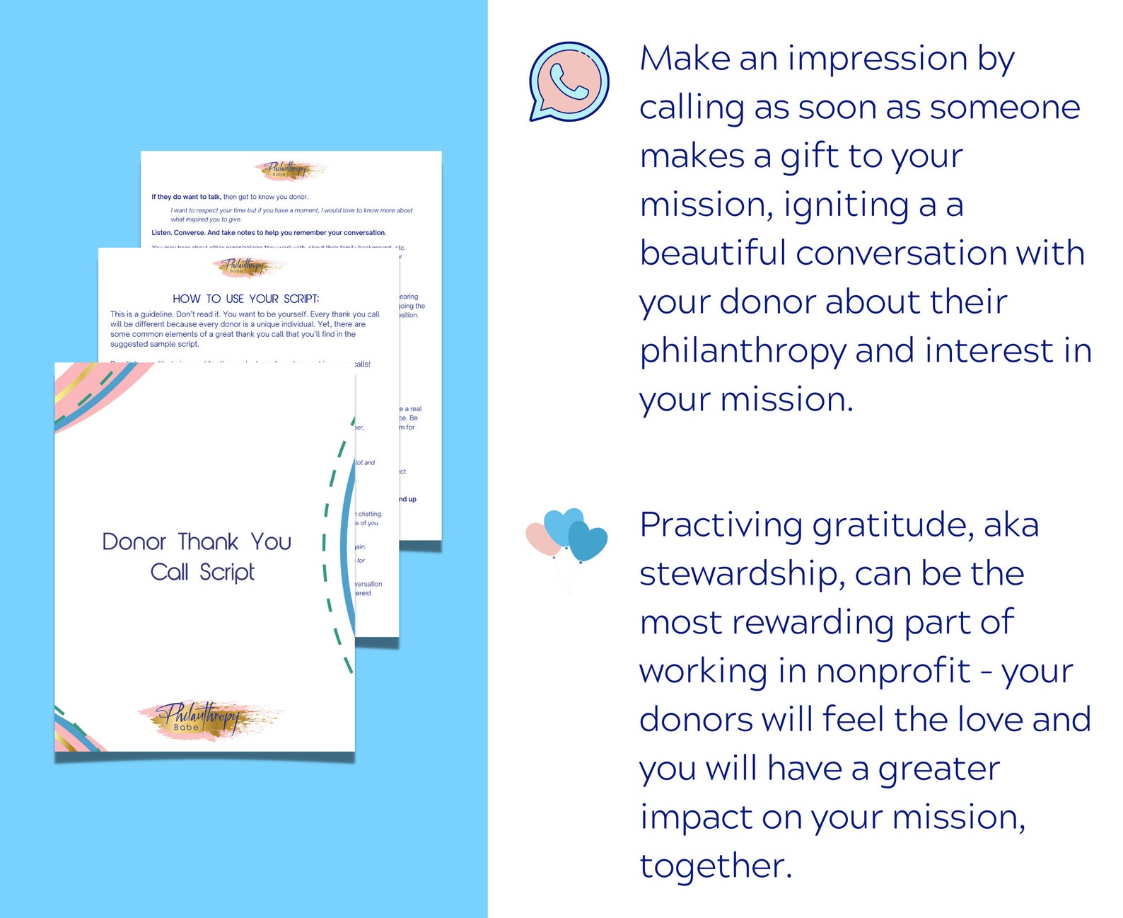 Donor Thank You Call Script | Donor Stewardship | Individual Giving ...