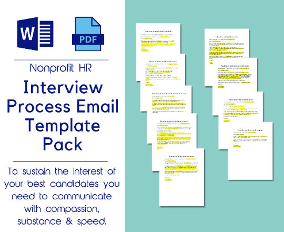 Interview Process Email Template Pack - Etsy