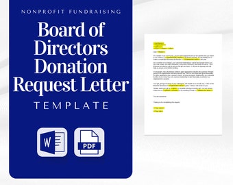 BOARD MEMBER REQUST Letter Template Nonprofit Template, Donor ...