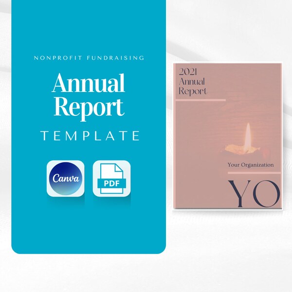 Nonprofit Annual Report Template - Etsy