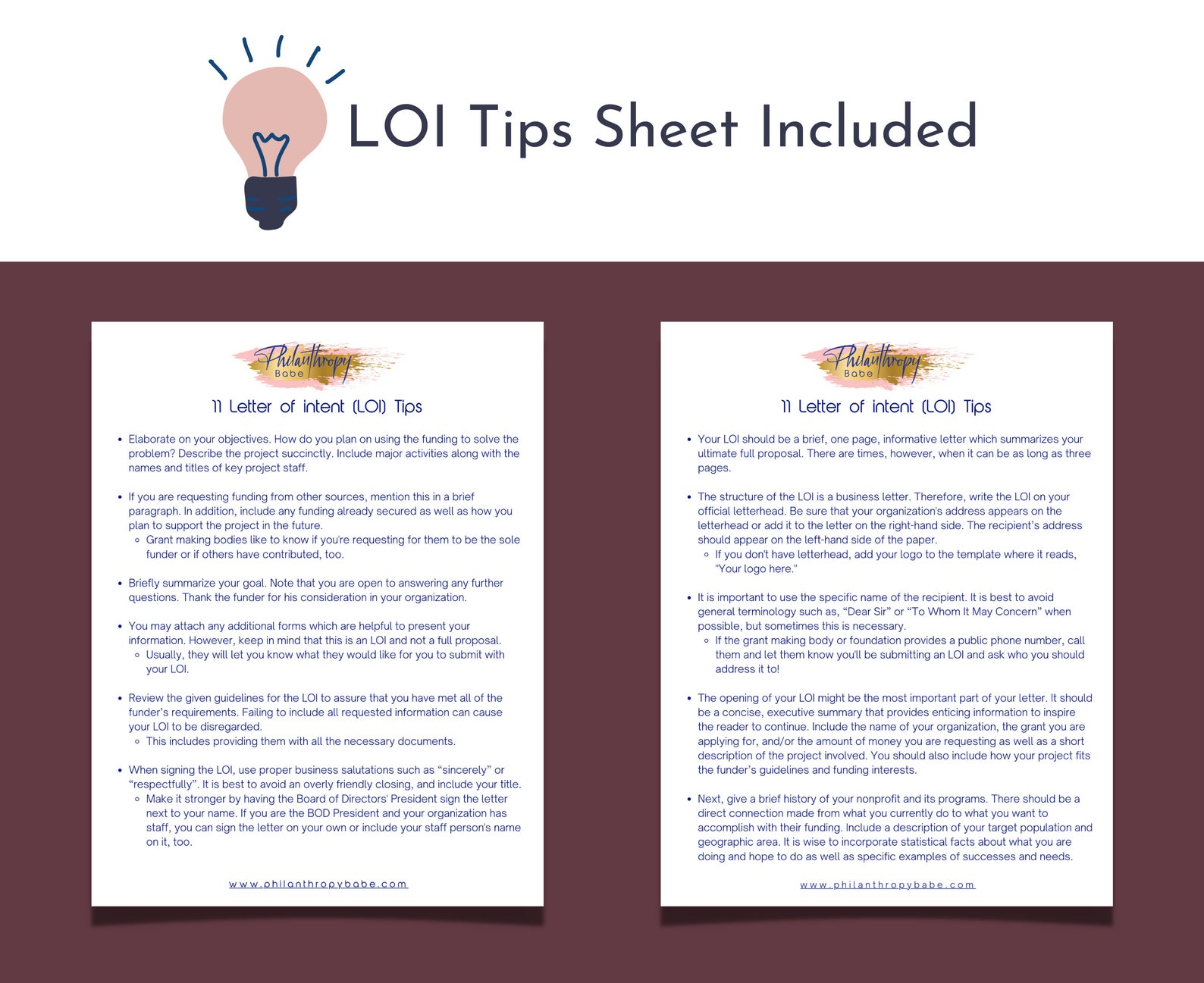 Nonprofit Letter of Interest (LOI) Template: Grant Fundraising (PDF ...