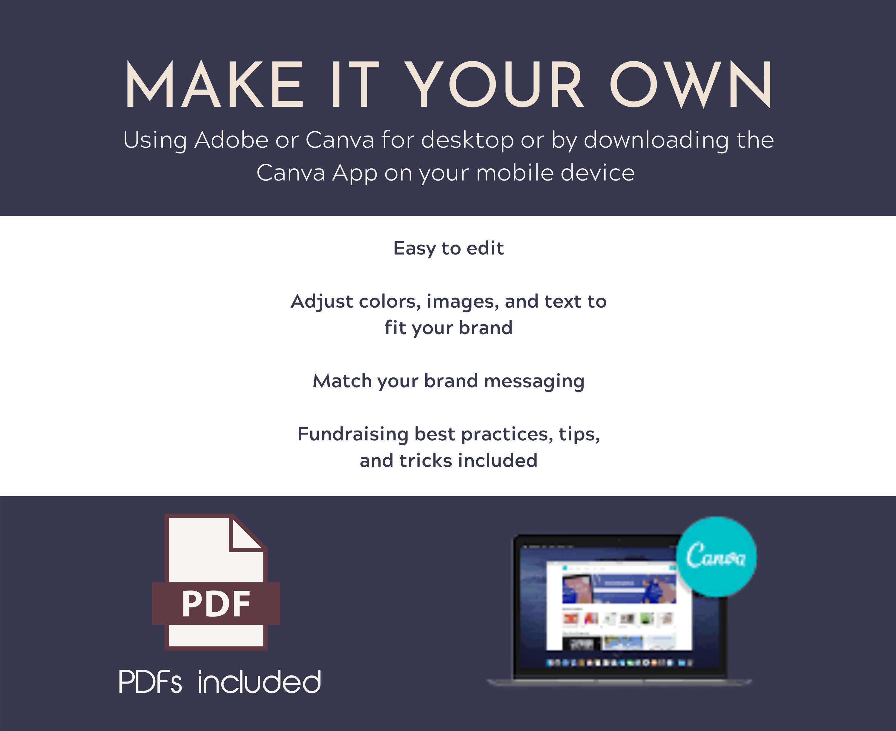 Event Invitation and Program Template | Nonprofit Fundraising Event - Etsy