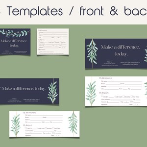 Donation Response Card | Three Styles | Editable and Customizable in ...