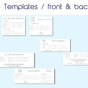 Donation Response Card | Three Styles | Editable and Customizable in ...