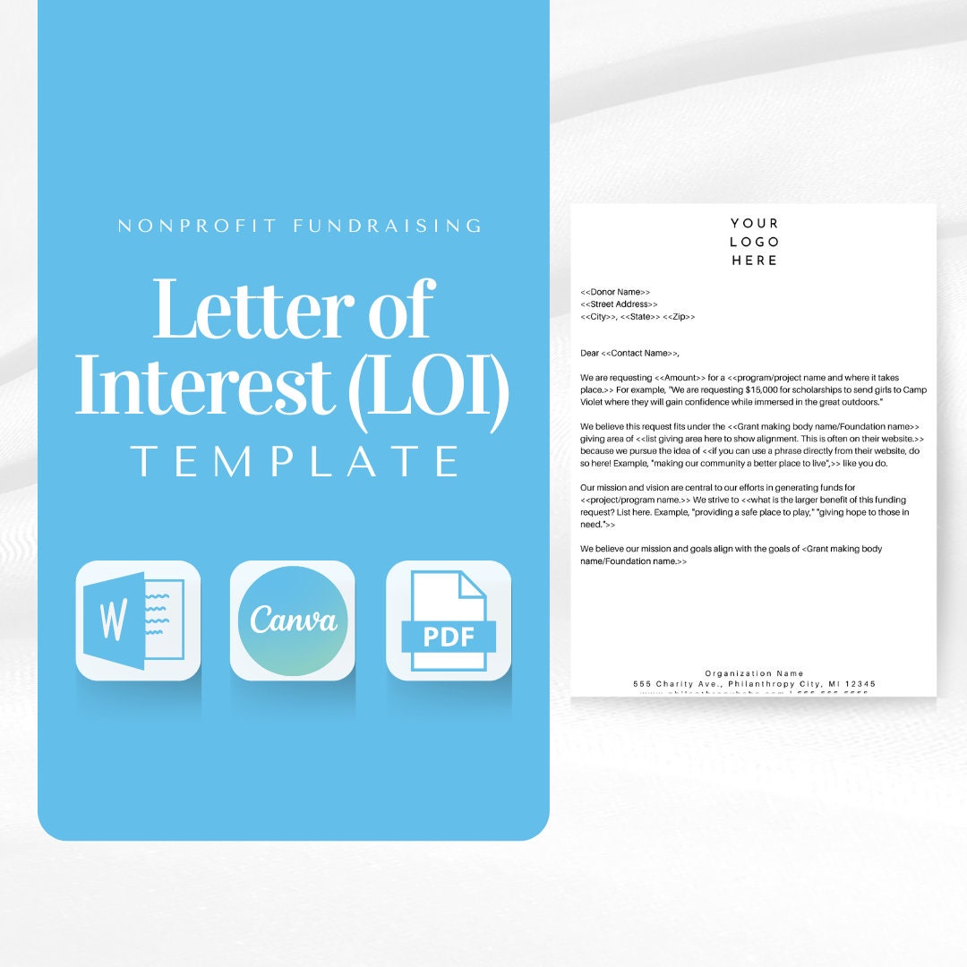 Letter of Interest (LOI) Template | Letter of Intent | Letter of ...