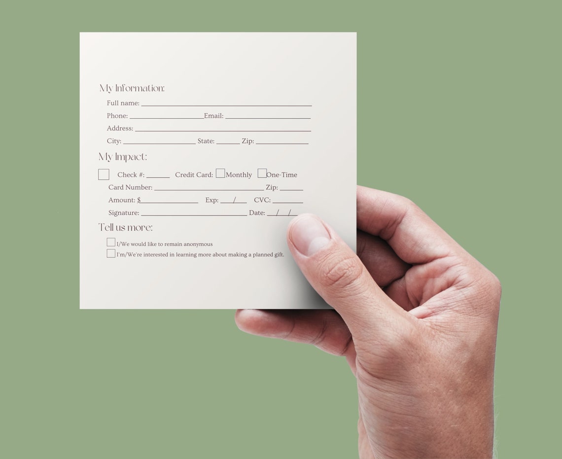 Donation Response Card | Three Styles | Editable and Customizable in ...