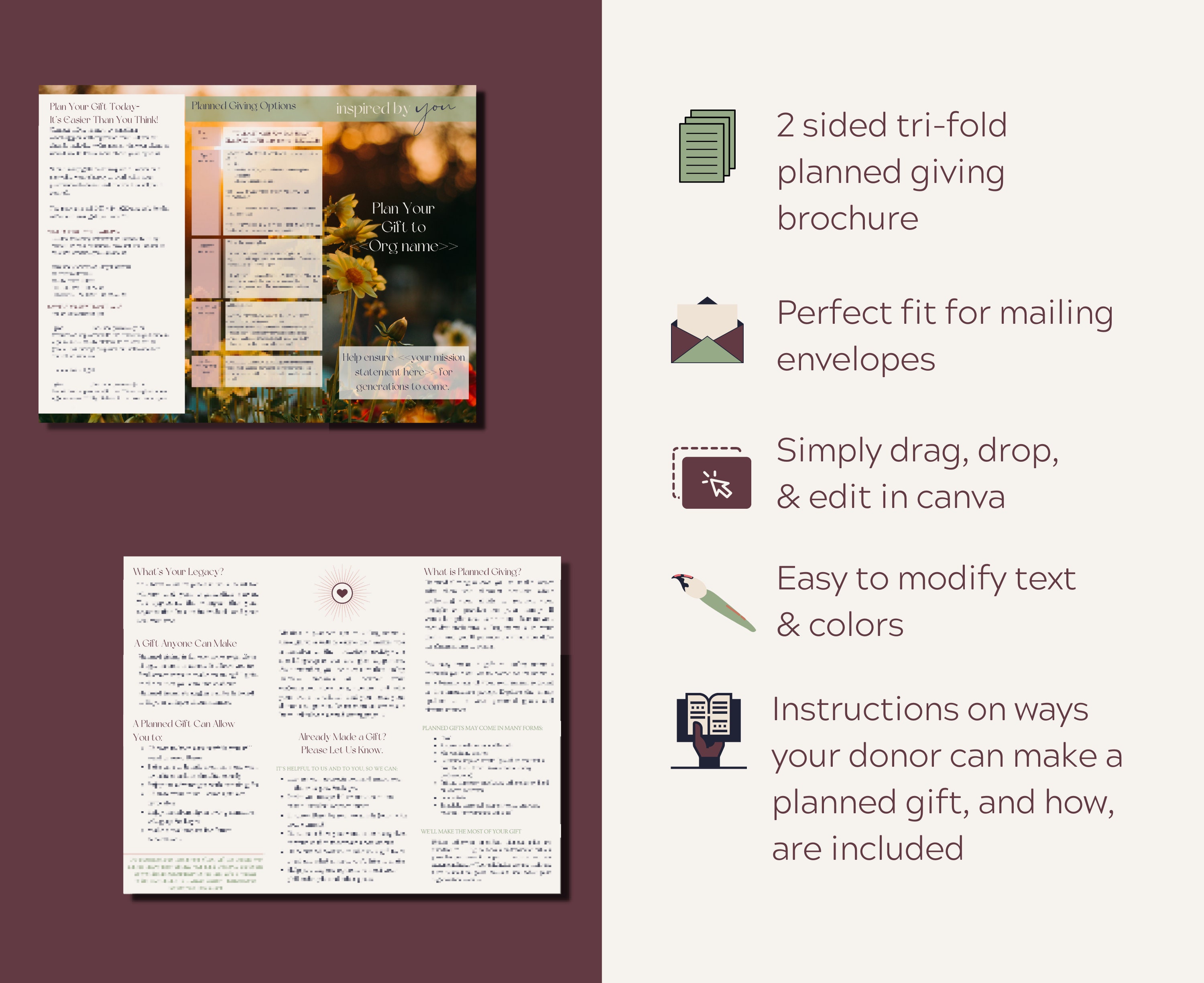 Planned Giving Brochure | Bequests | Legacy Giving | Nonprofit ...