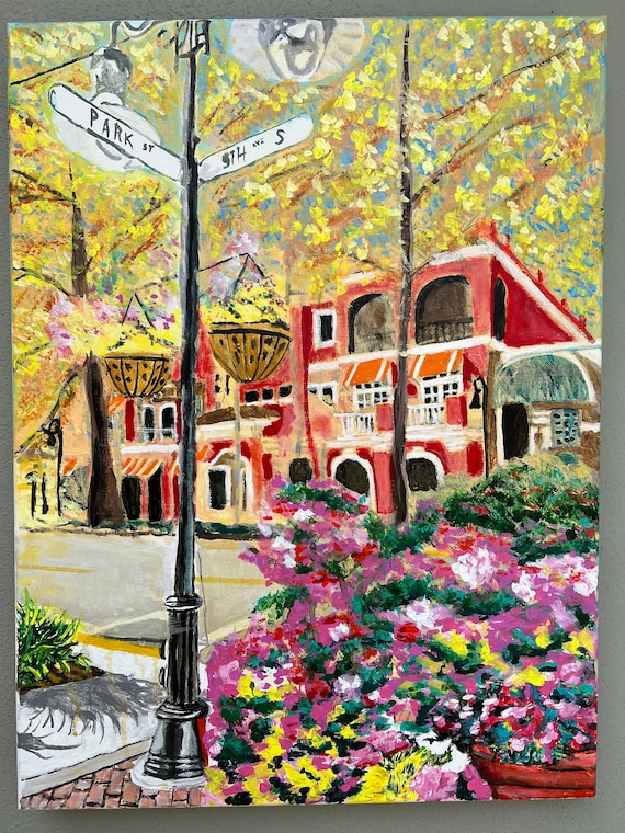 Just A Place Art Acrylic Painting Original on Stretched - Etsy