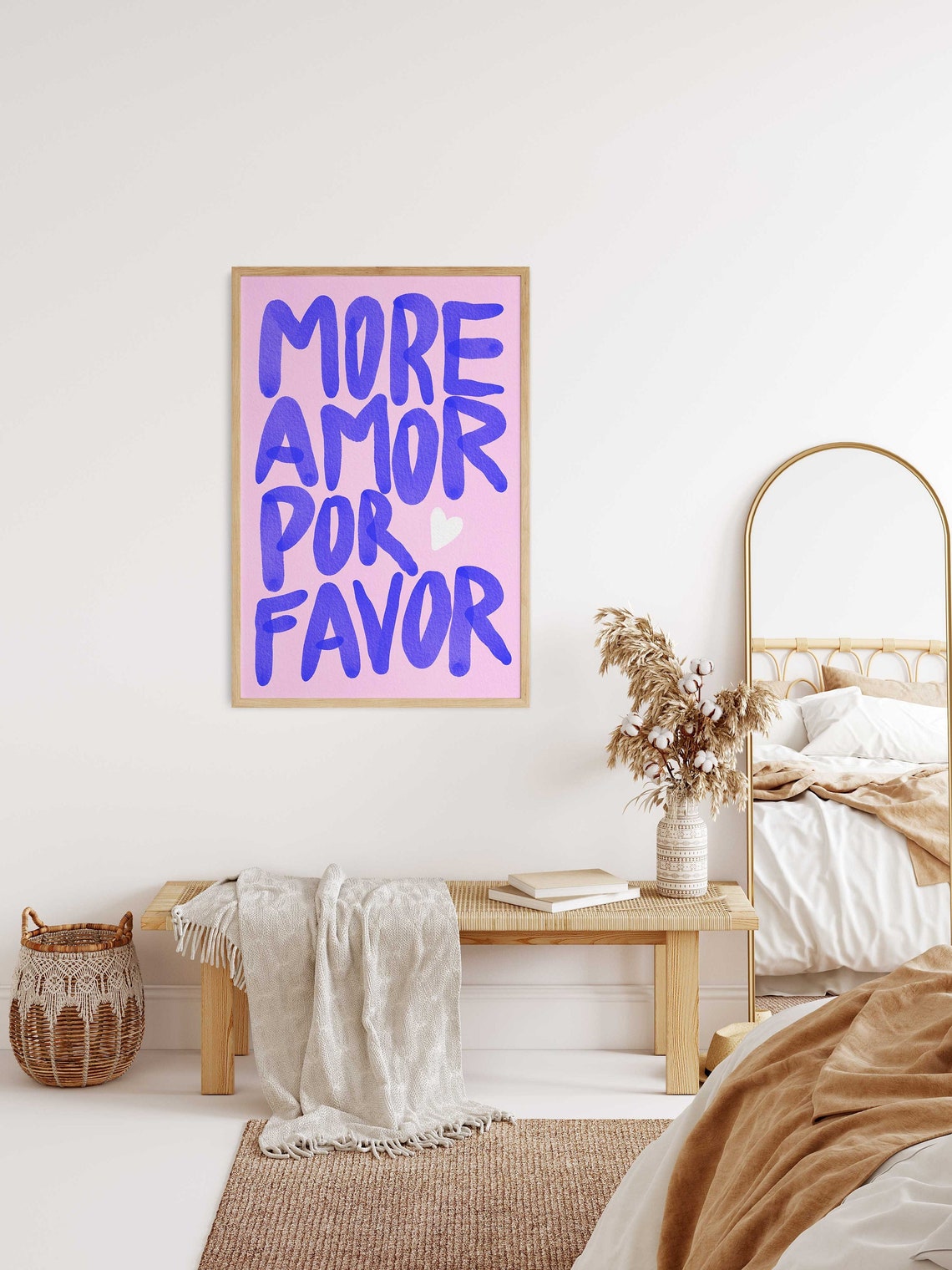 Maximalist Poster More Amor Por Favor Wandkunst moderne - Etsy.de