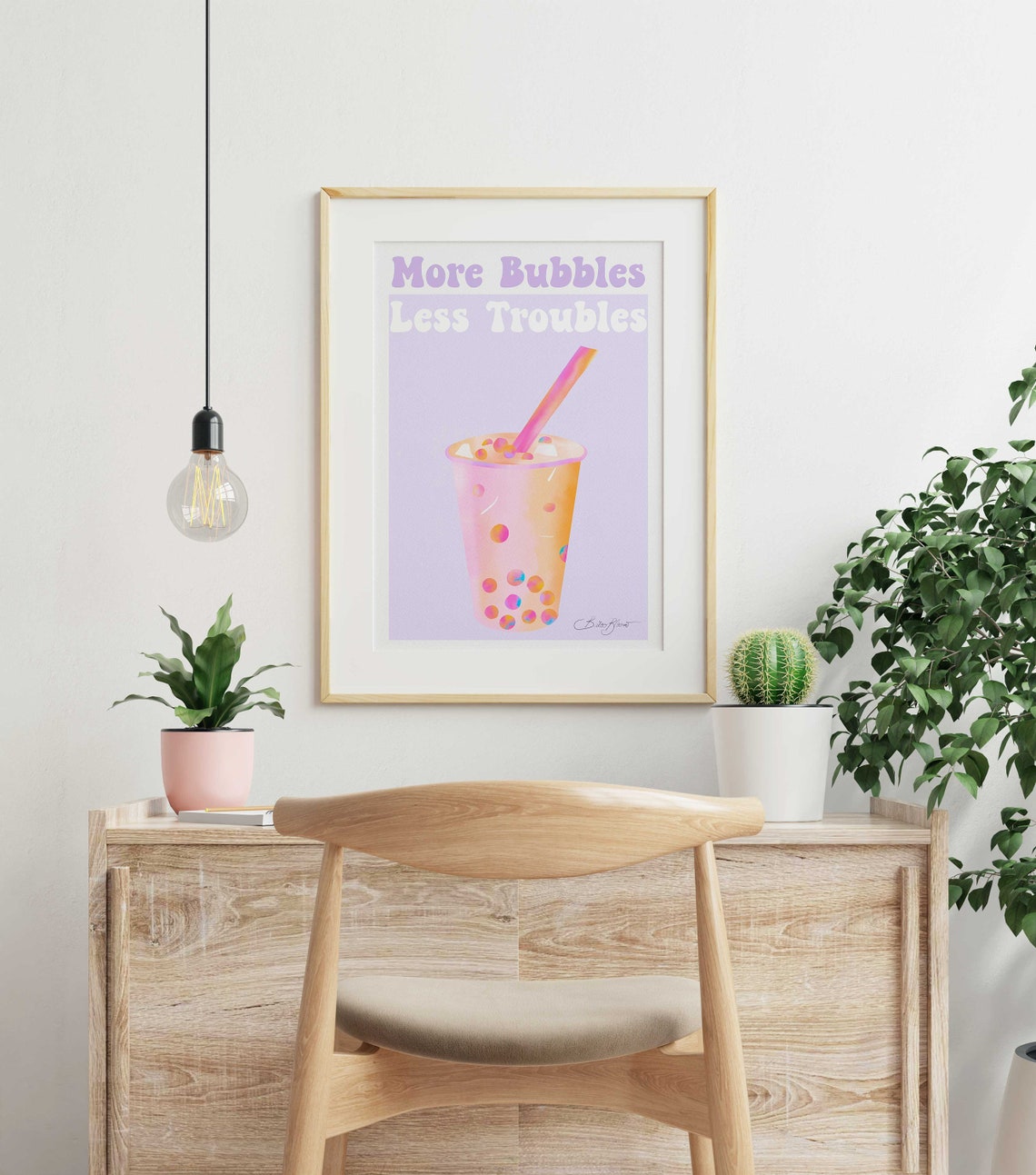 Printable Bubble Tea Wall Art Modern Boba Tea Poster - Etsy