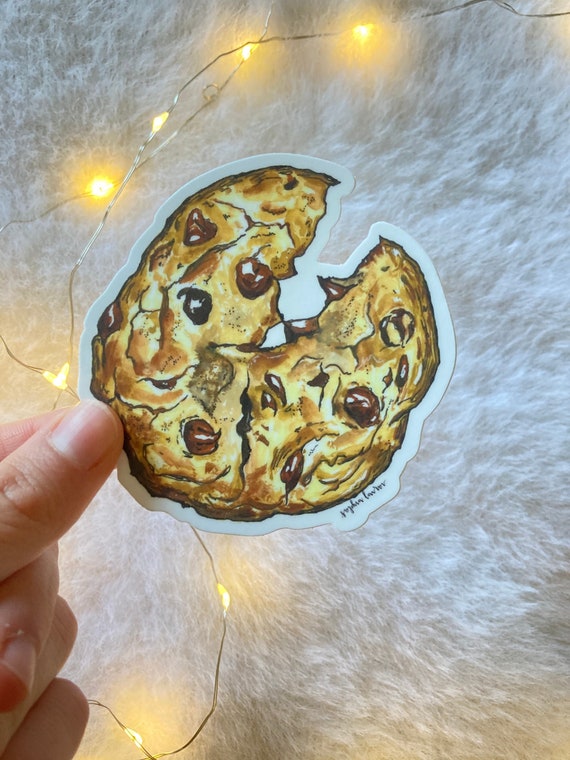 Chocolate Chip Cookie Vinyl Sticker Dessert Sticker - Etsy