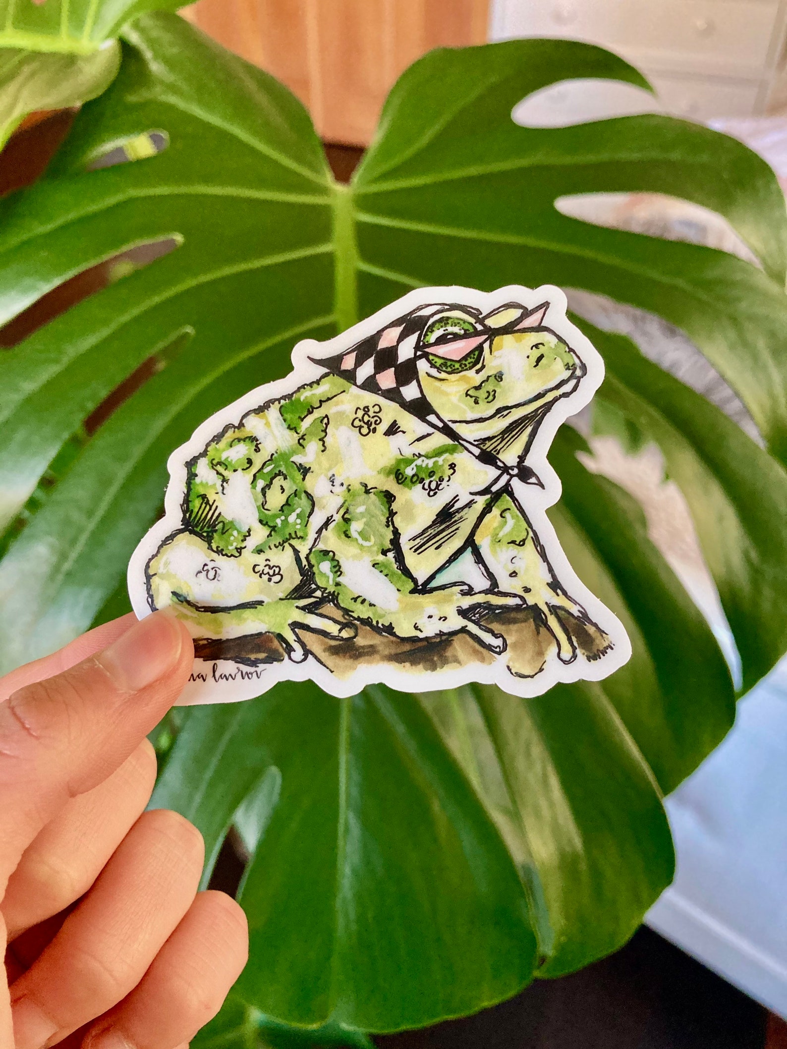 Sixties Toad Vinyl Sticker Watercolor Midcentury Modern | Etsy