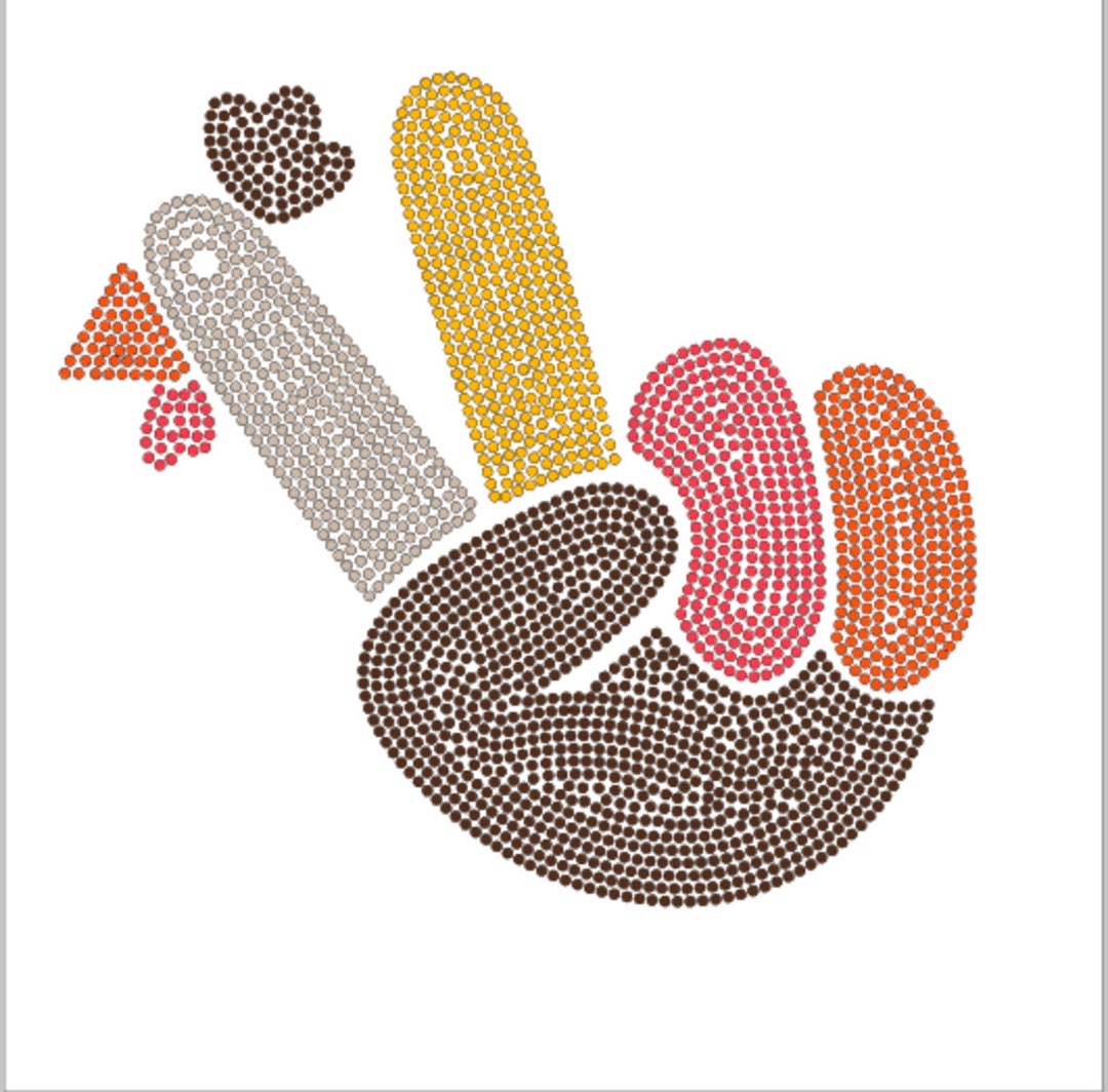 Turkey Rhinestone Template 10.180h X 11.177w SS10 - Etsy