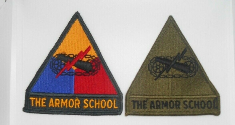 Unissued USGI the Armor School Patch Color Subdued Set Merrowed Edge - Etsy
