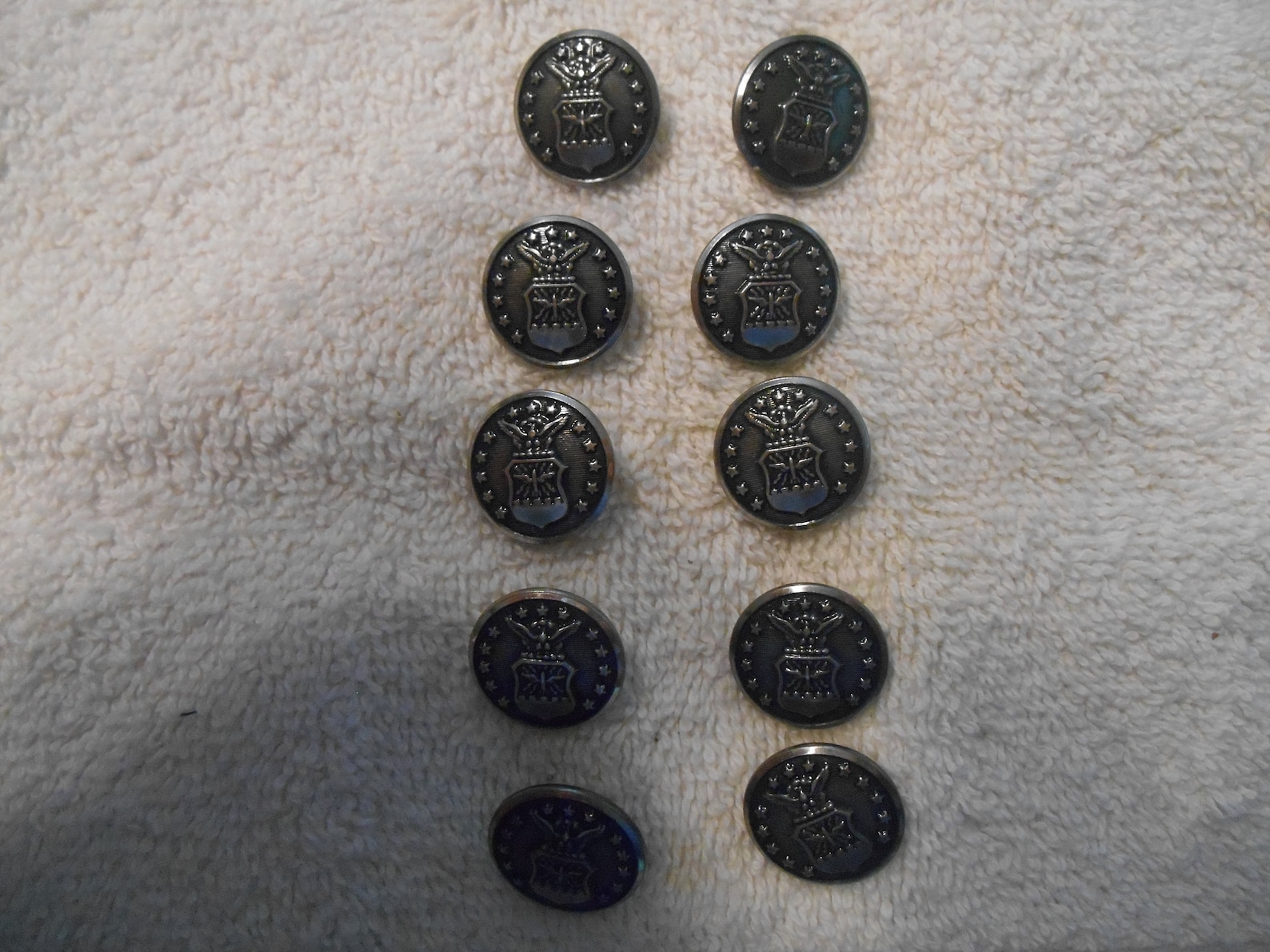10 Vintage Military Uniform Buttons New Air Force Button - Etsy
