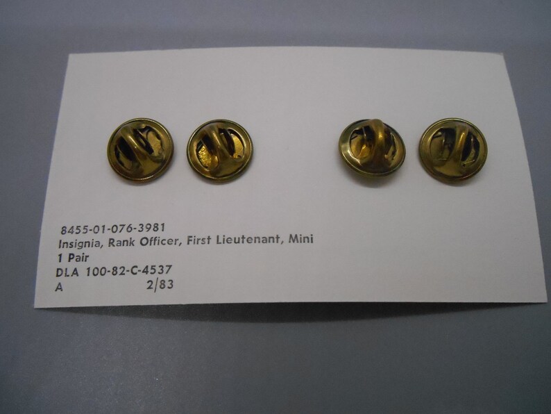 Miniature 1st Lieutenant Insignia Pin US Army Lapel Pin Tie Tack O2 Lt ...