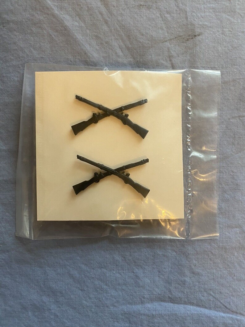 USGI Subdued Infantry Collar Insignia Unissued BOS Pin Vietnam - Etsy
