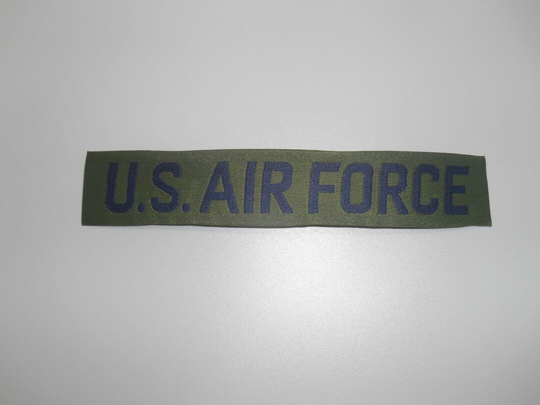 Patch US Air Force USAF Green Name Tape Strip - Etsy