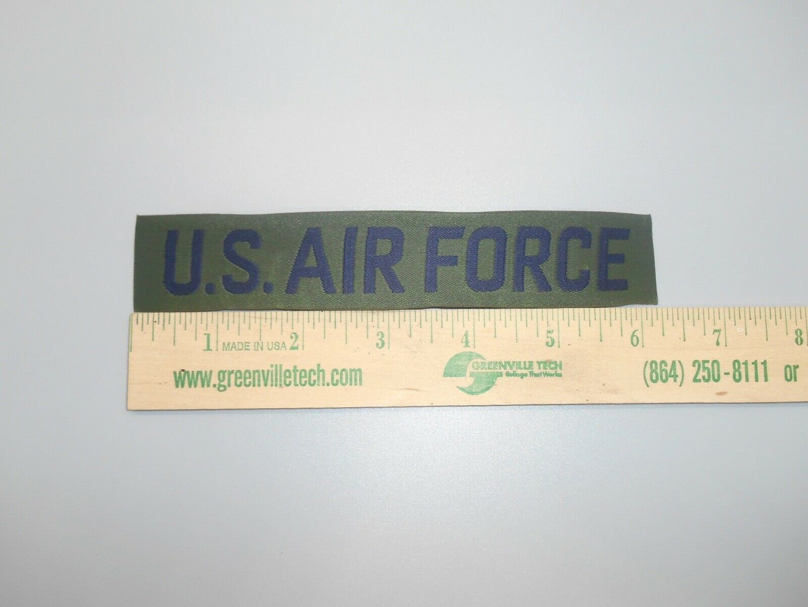 Patch US Air Force USAF Green Name Tape Strip - Etsy