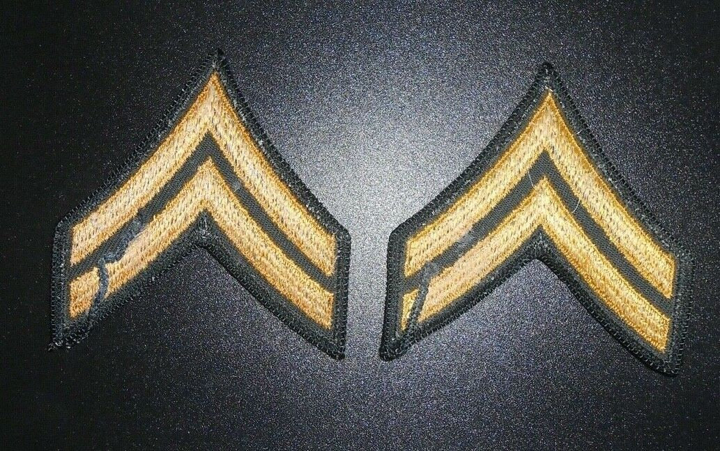 US Army MALE Corporal CPL E-4 Dress Green Military Patch Rank Sew on ...