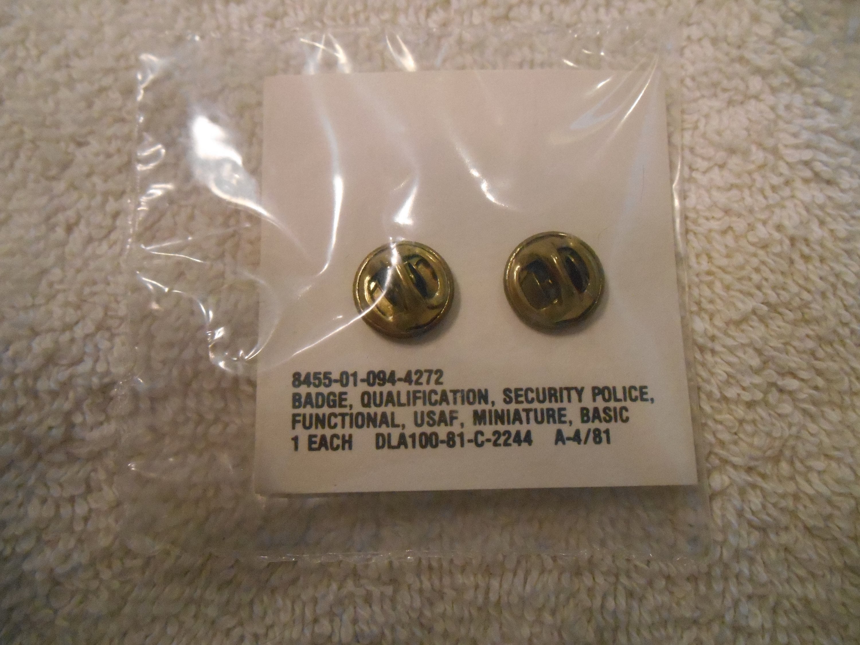 Mini US Air Force Security Force Badge USGI Miniature Lapel Pin Tie ...