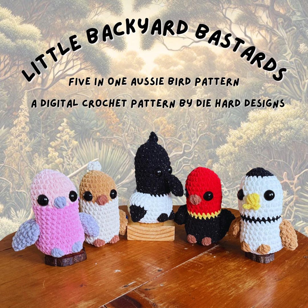 Crochet Australian Birds Pattern the Little Backyard Bastards Mini Ibis ...