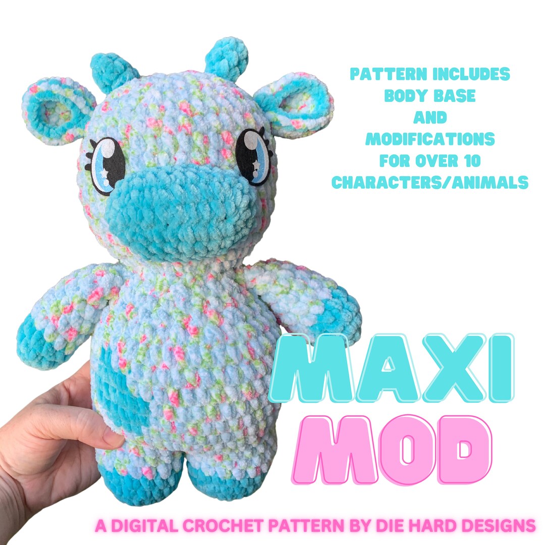 DIGITAL PATTERN - Crochet Pattern - Maxi Mod - Mushroom Sprite Frog ...