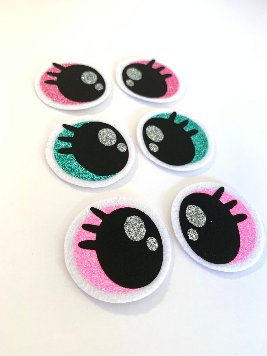 Round OCTO Felt Eyes Australian Made Glitter Eyes for - Etsy