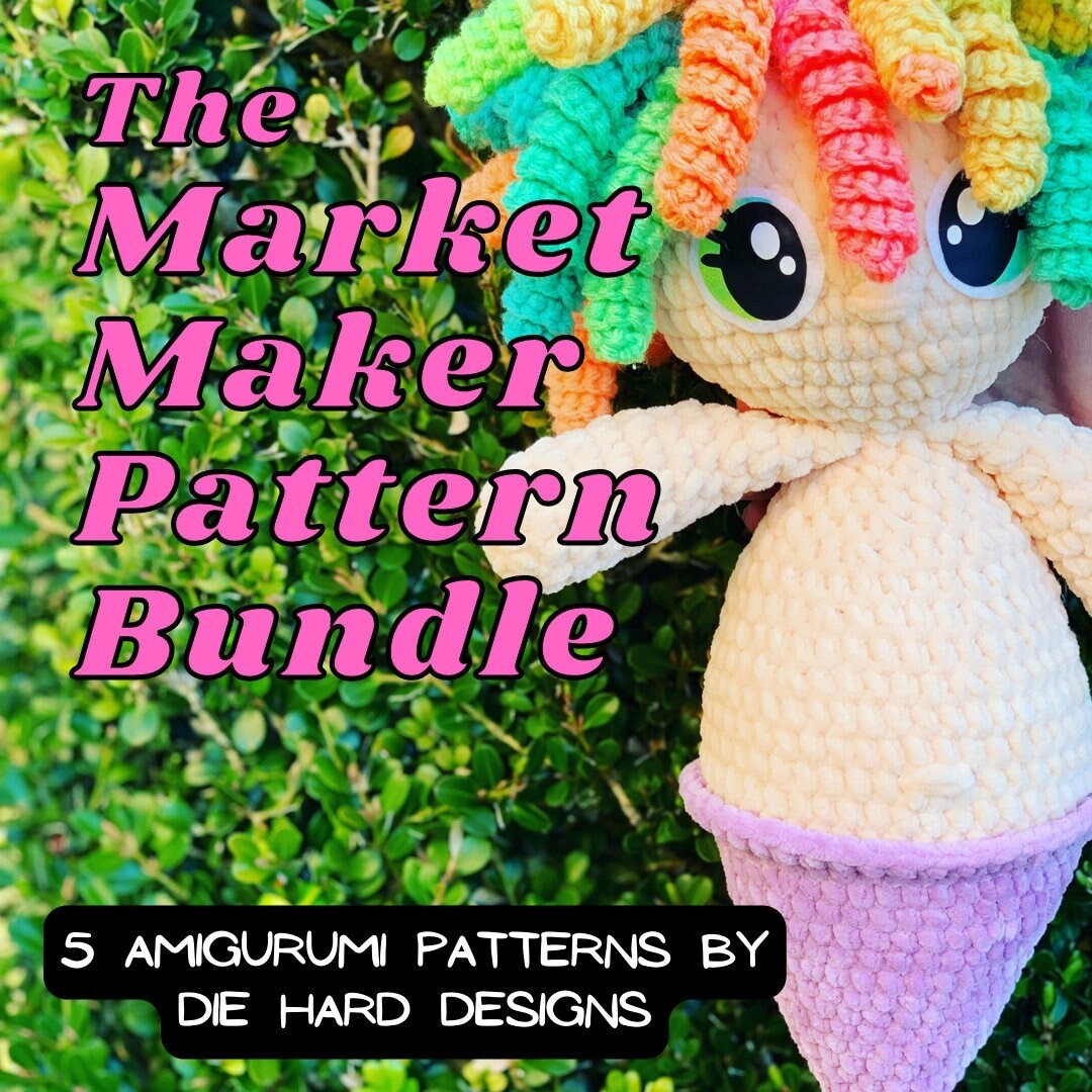 Market Maker Crochet Pattern Bundle 5 Amigurumi Digital Patterns Snake ...