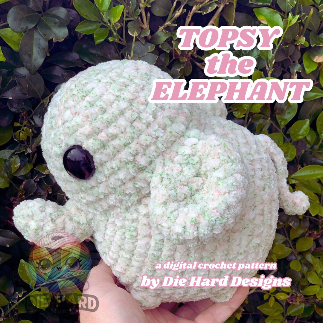Crochet Tipsy Topsy Elephant Pattern -digital Crochet Pattern - Etsy