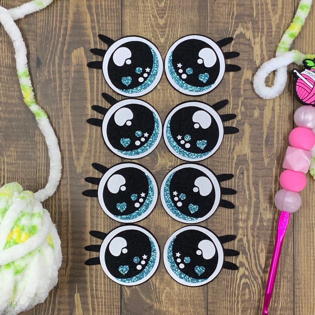 Felt 'boy Crush' Eyes Amigurumi Felties Lashed Felt Eye Set - Etsy