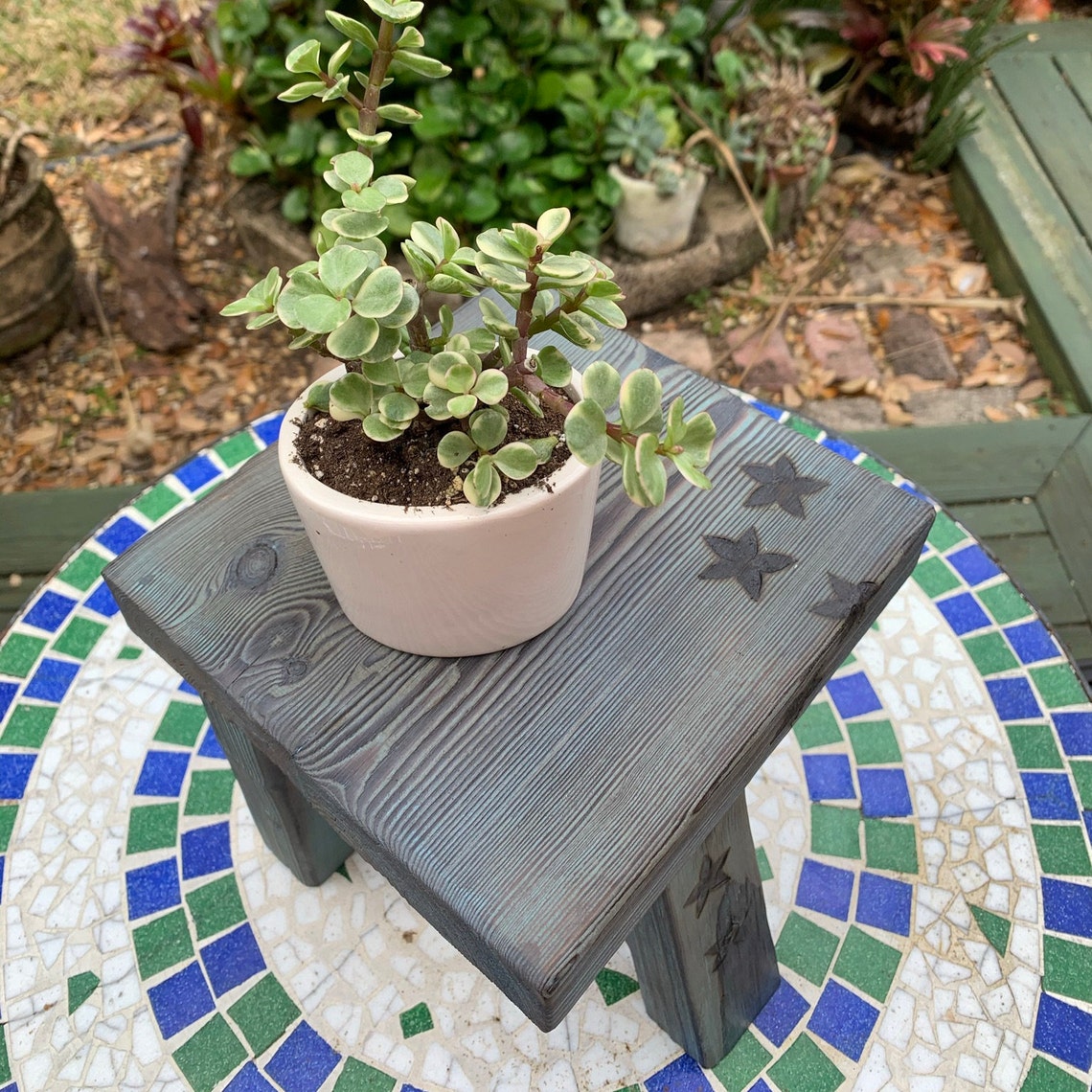 Medium Wooden Stool /plant Stand / Medium Stool/ Candles - Etsy