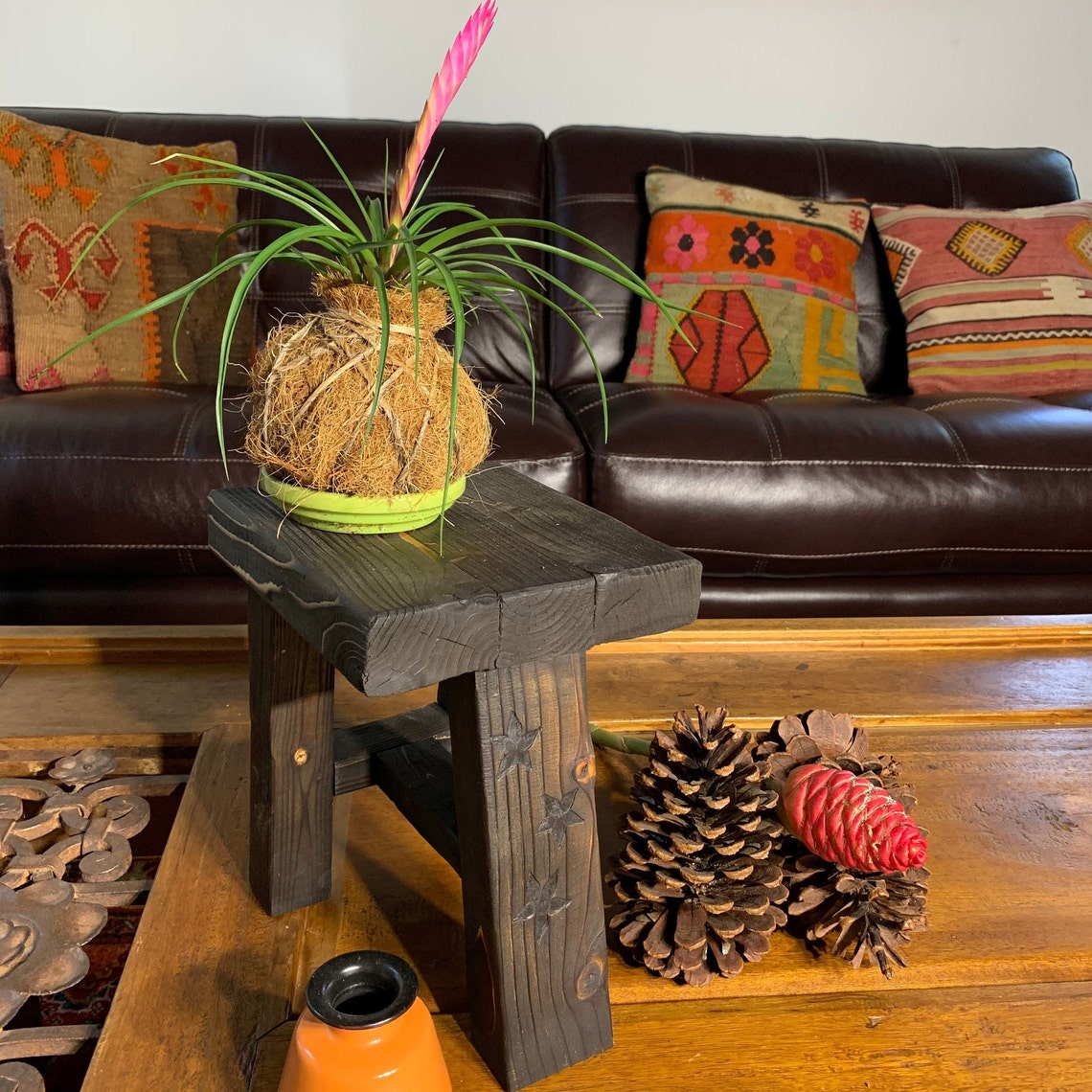 Medium Wooden Stool /plant Stand / Medium Stool/ Candles - Etsy