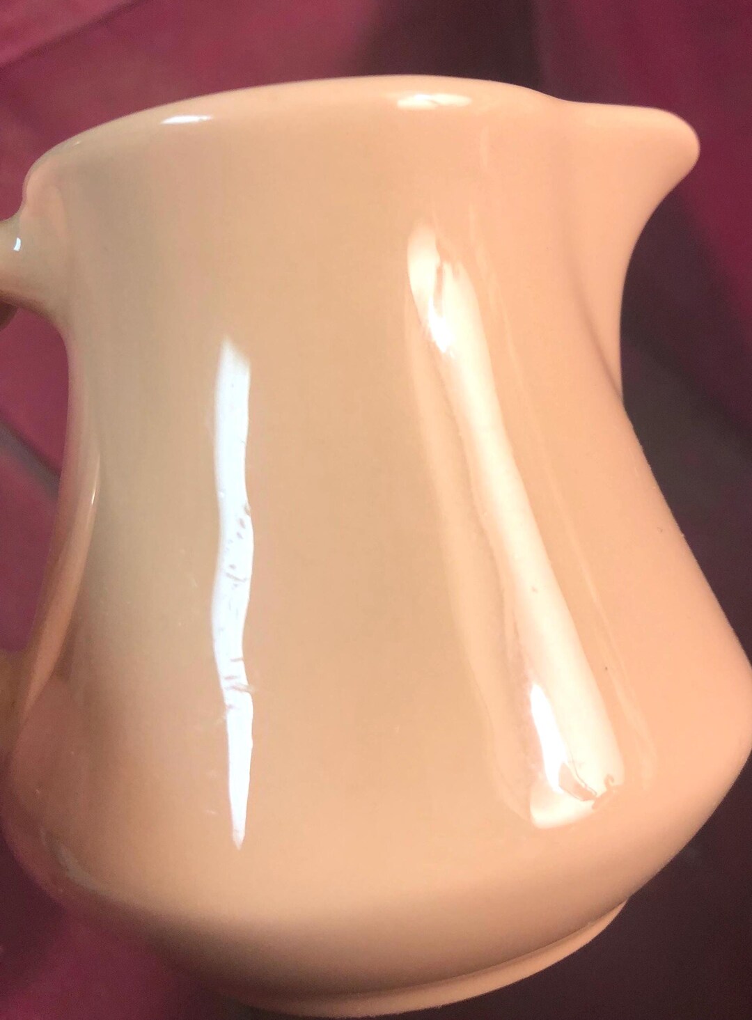 Vintage Walker China Tan Clay Restaurant Ware Handled Creamer Pitcher ...